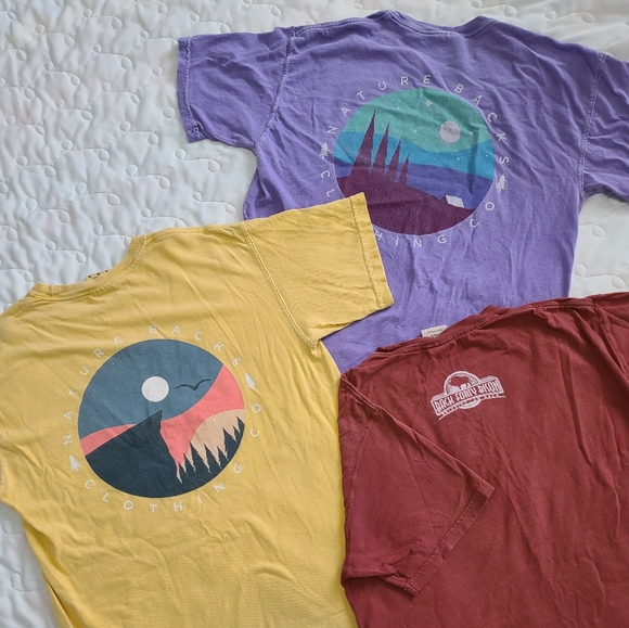 Nature Back | Tops | Size Medium 3 Tshirt Bundle Comfort Color Nature ...